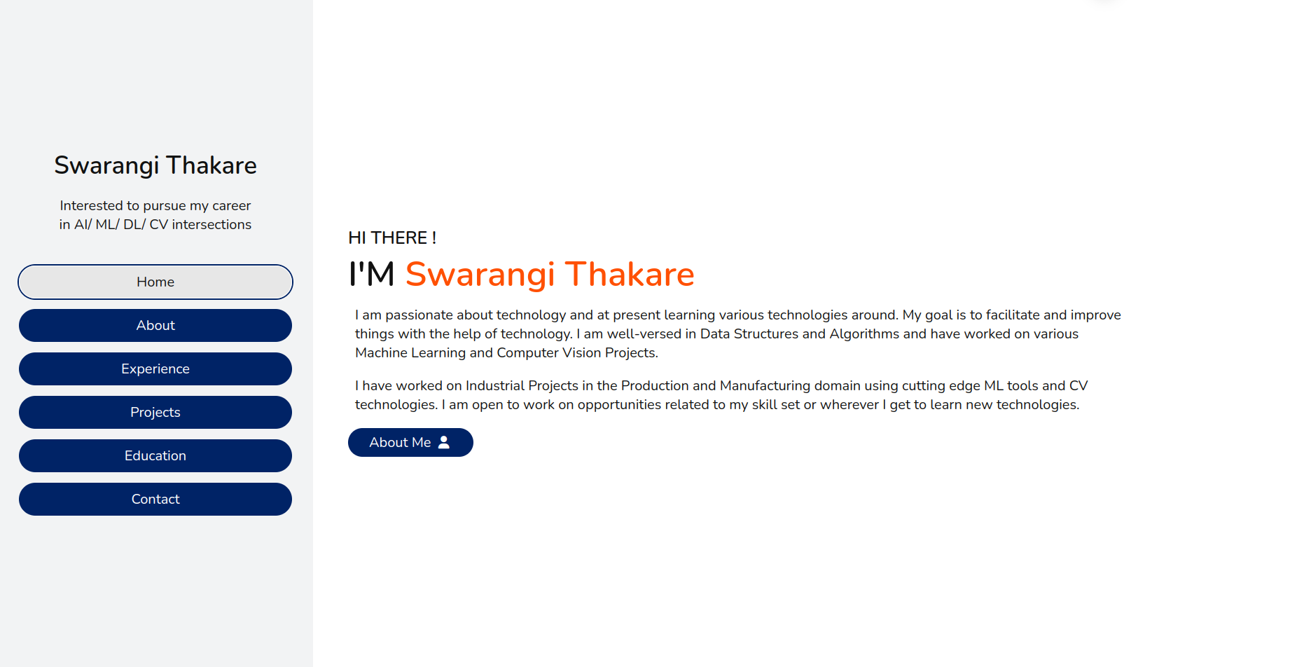 Swarangi Thakare Resume Website